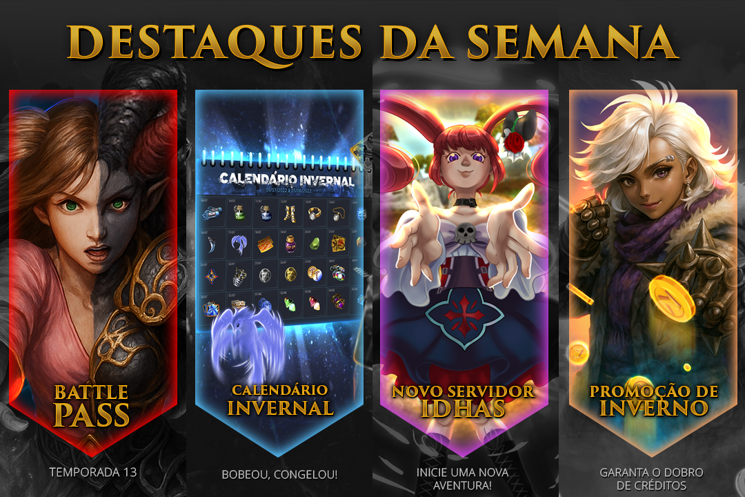 Destaques da Semana: Passe de Batalha - Temporada 13, Eventos Especiais de Inverno, Eventos ...